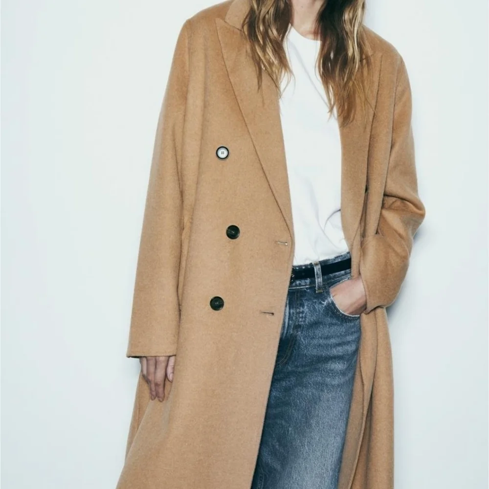 Zara | Jackets & Coats | New Zara Woolblend Doublebreasted Oversized ...